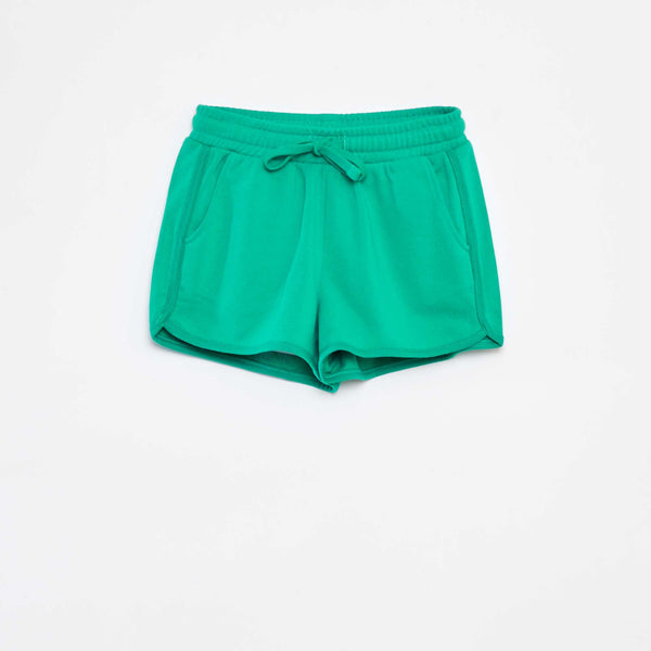 Short uni en molleton fin avec 2 poches VERT – Kiabi Afrique